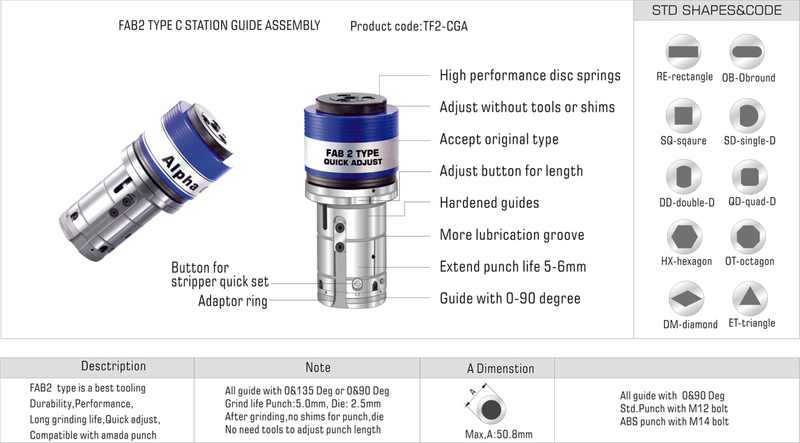 amada thick turret FAB C station- AFAB TOOL